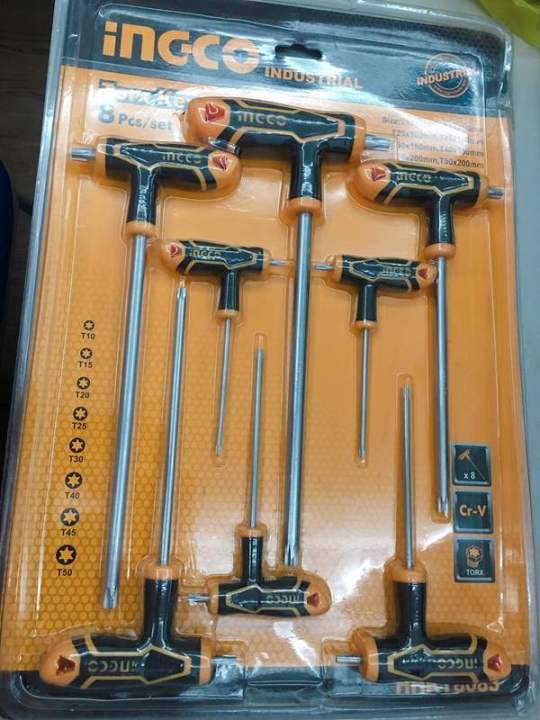 Ingco HHKT8081 8 Pieces Heavy Duty Hex allen Key Set - 8 Pieces